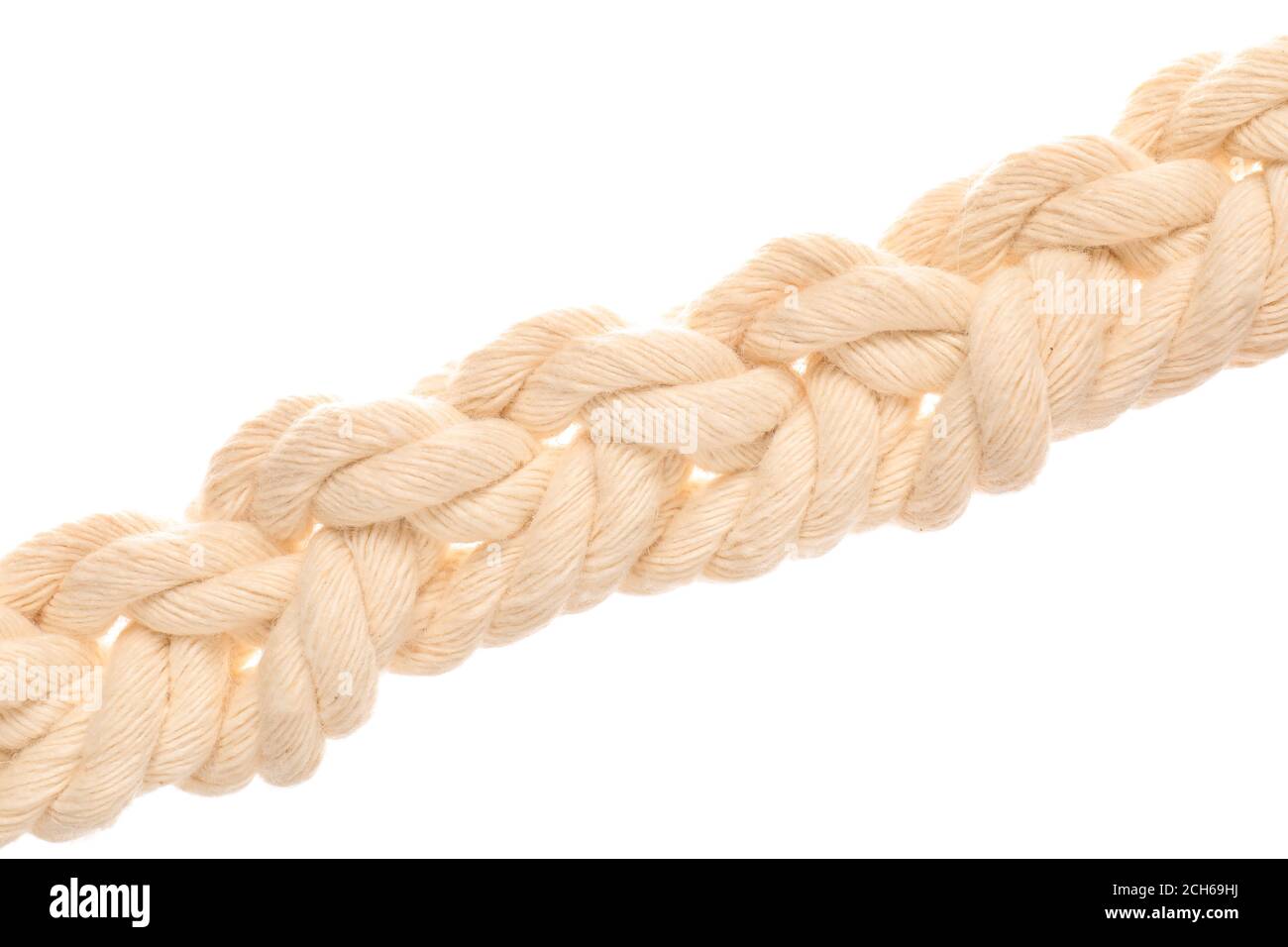 Braided rope on white background Stock Photo - Alamy