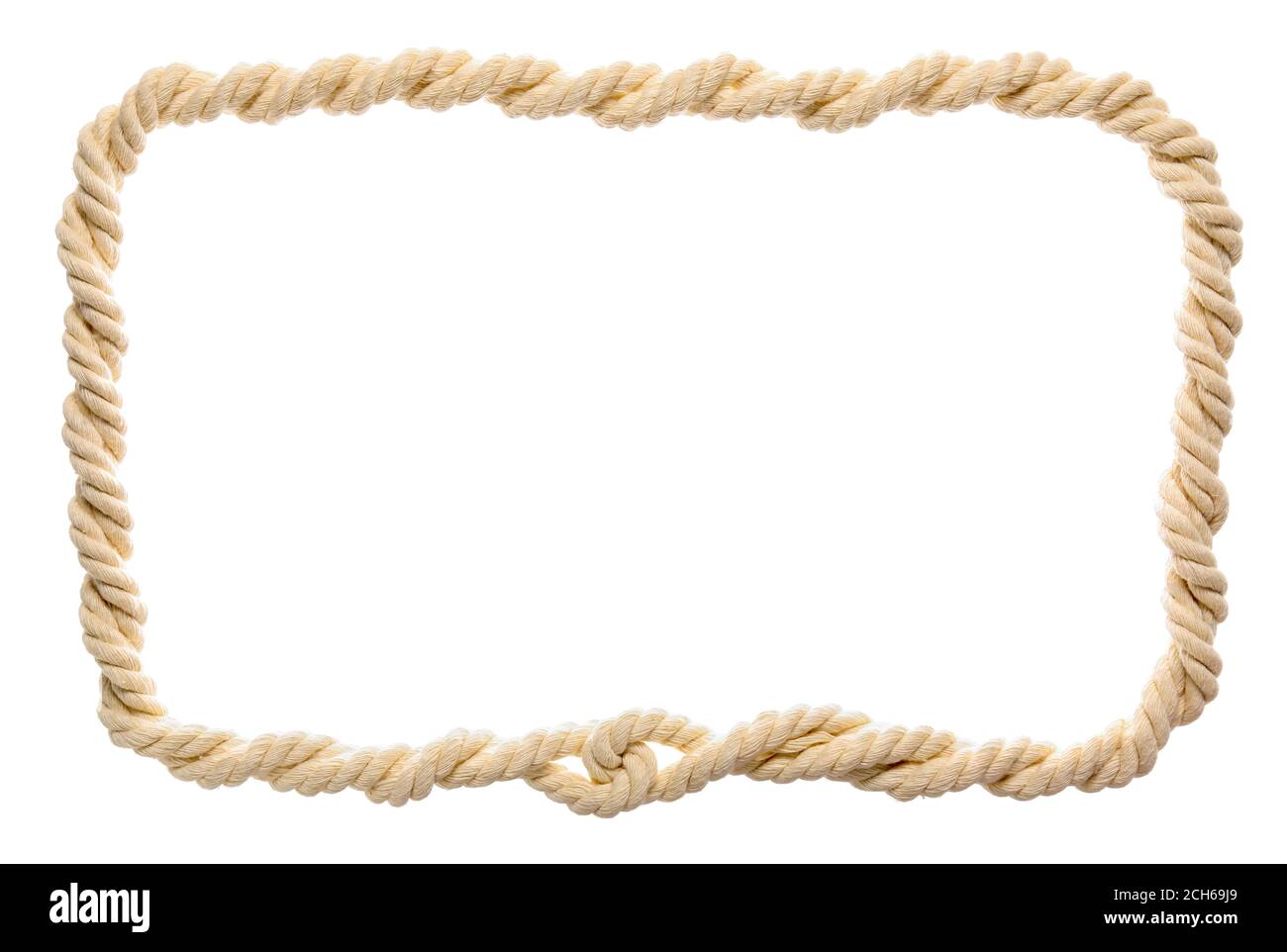 Frame made of rope on white background Stock Photo - Alamy