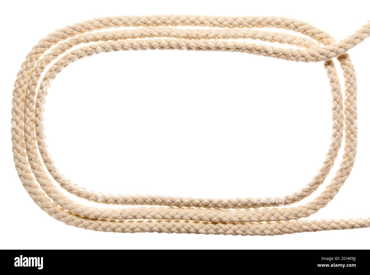 Frame made of rope on white background Stock Photo - Alamy