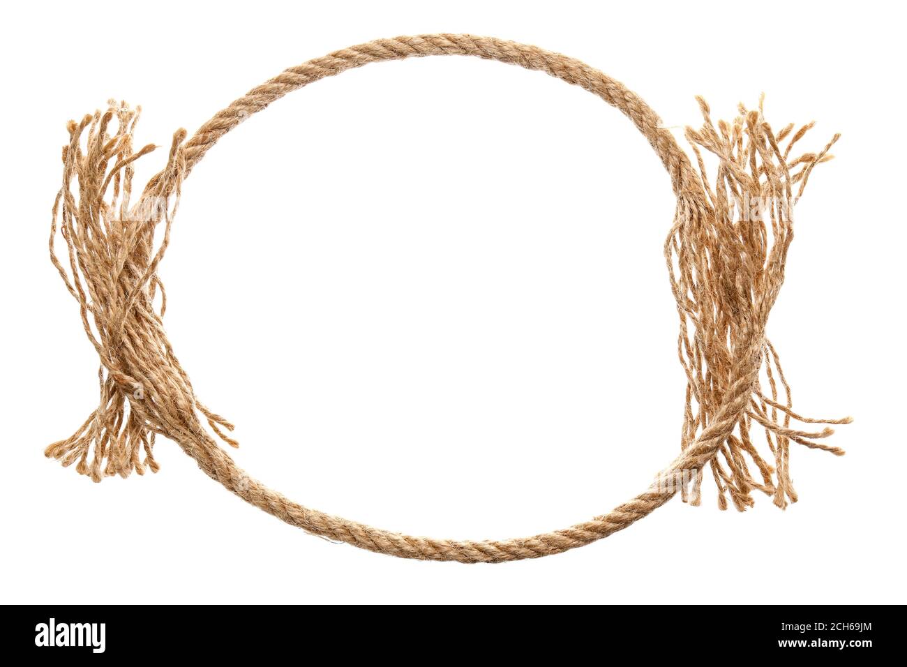 Frame made of rope on white background Stock Photo - Alamy