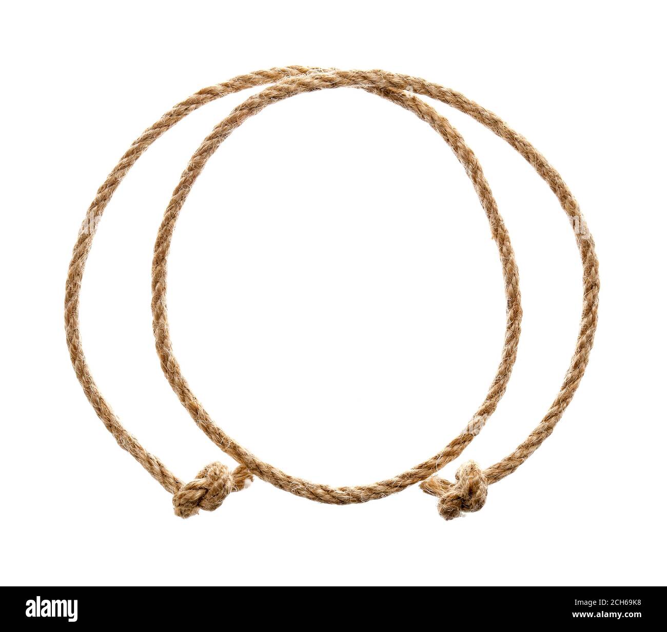 Frame made of rope on white background Stock Photo - Alamy