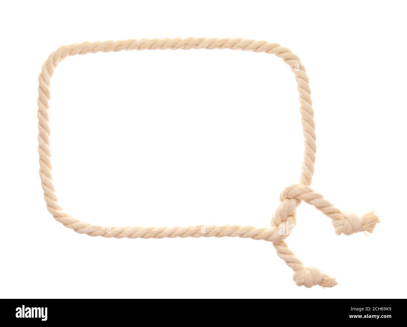 Frame made of rope on white background Stock Photo - Alamy