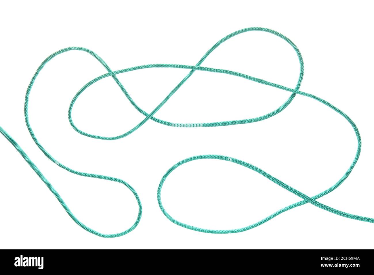 Long rope on white background Stock Photo - Alamy