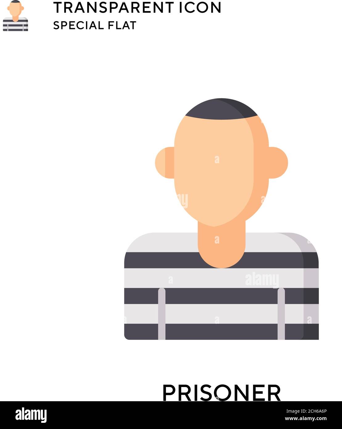 Prisoner vector icon. Flat style illustration. EPS 10 vector Stock ...
