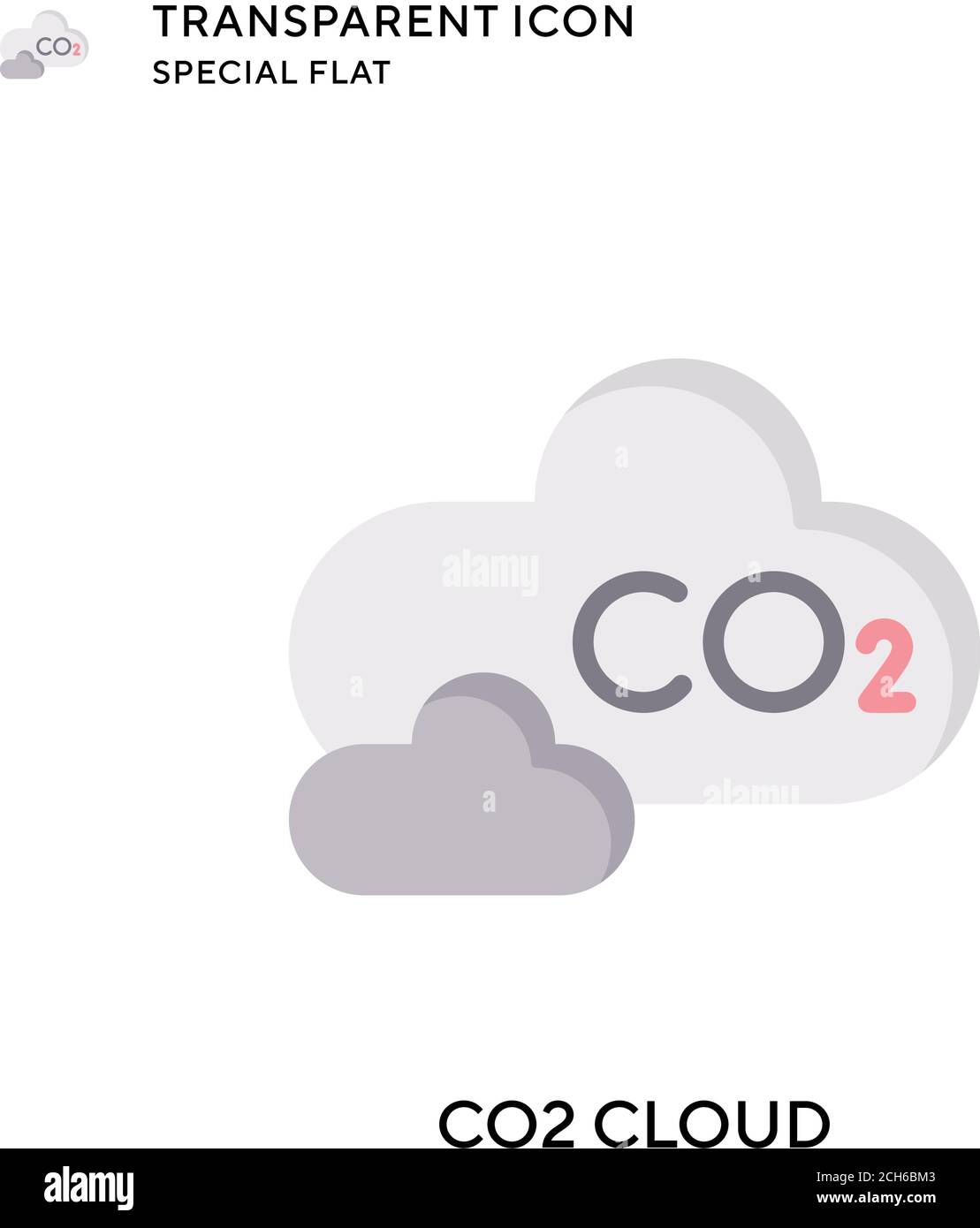 CO2 cloud vector icon. Flat style illustration. EPS 10 vector Stock ...