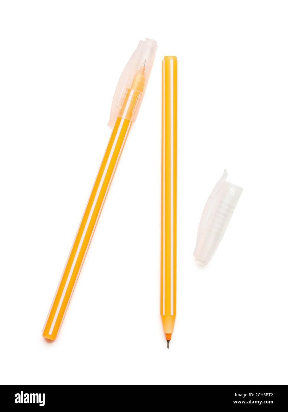 School pens on white background Stock Photo - Alamy