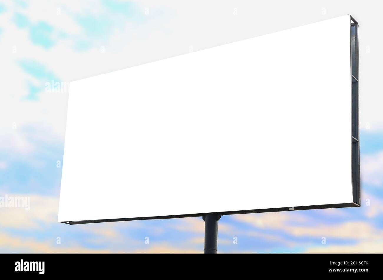 Blank advertising billboard on city street Stock Photo - Alamy