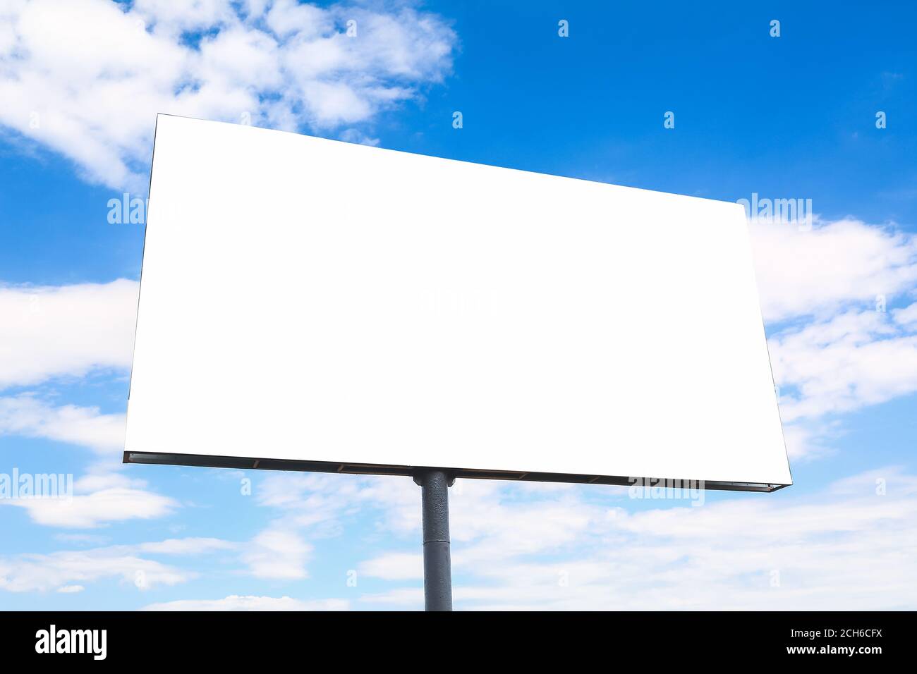 Blank advertising billboard on city street Stock Photo - Alamy