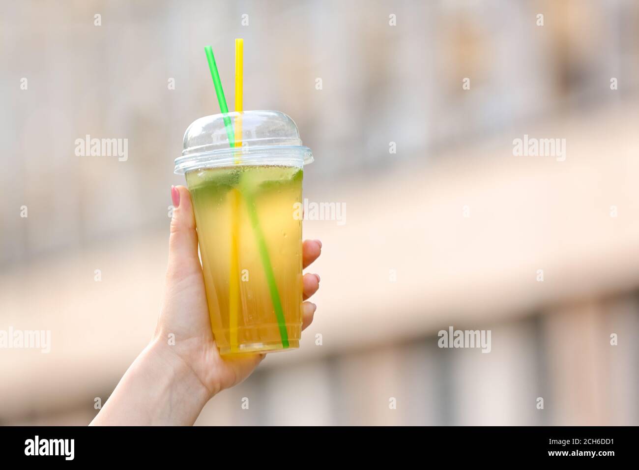 Girl drinking ice tea hi-res stock photography and images - Alamy