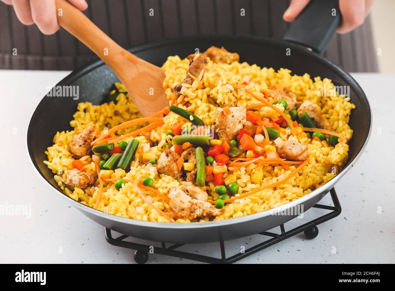 Woman tasty fried rice hi-res stock photography and images - Alamy