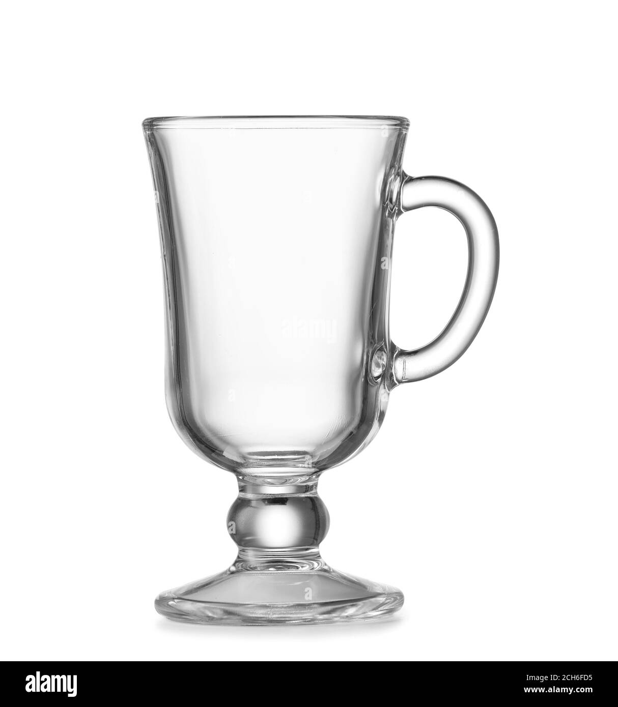 Empty glass cup on white background Stock Photo - Alamy