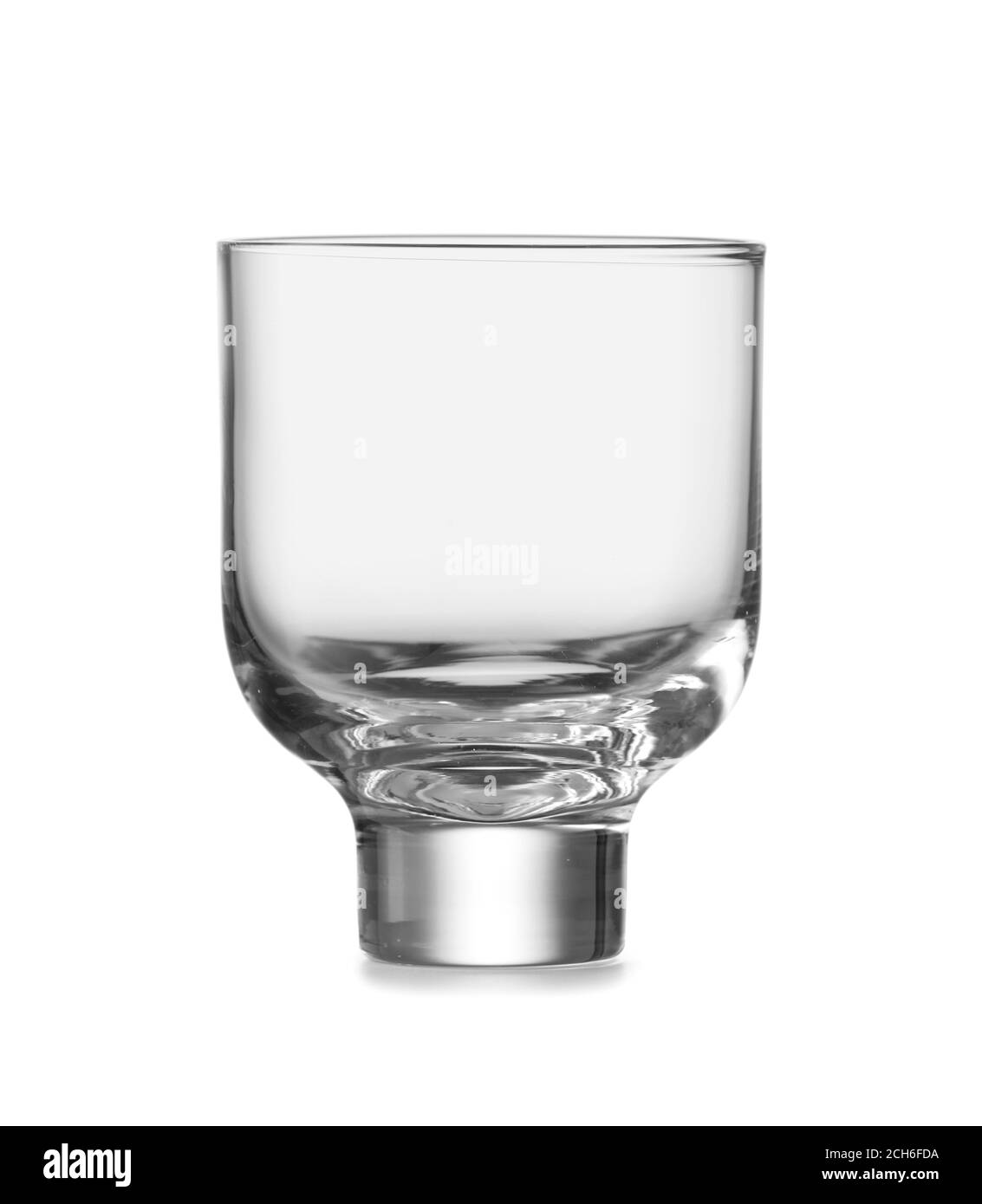 Empty glass on white background Stock Photo - Alamy