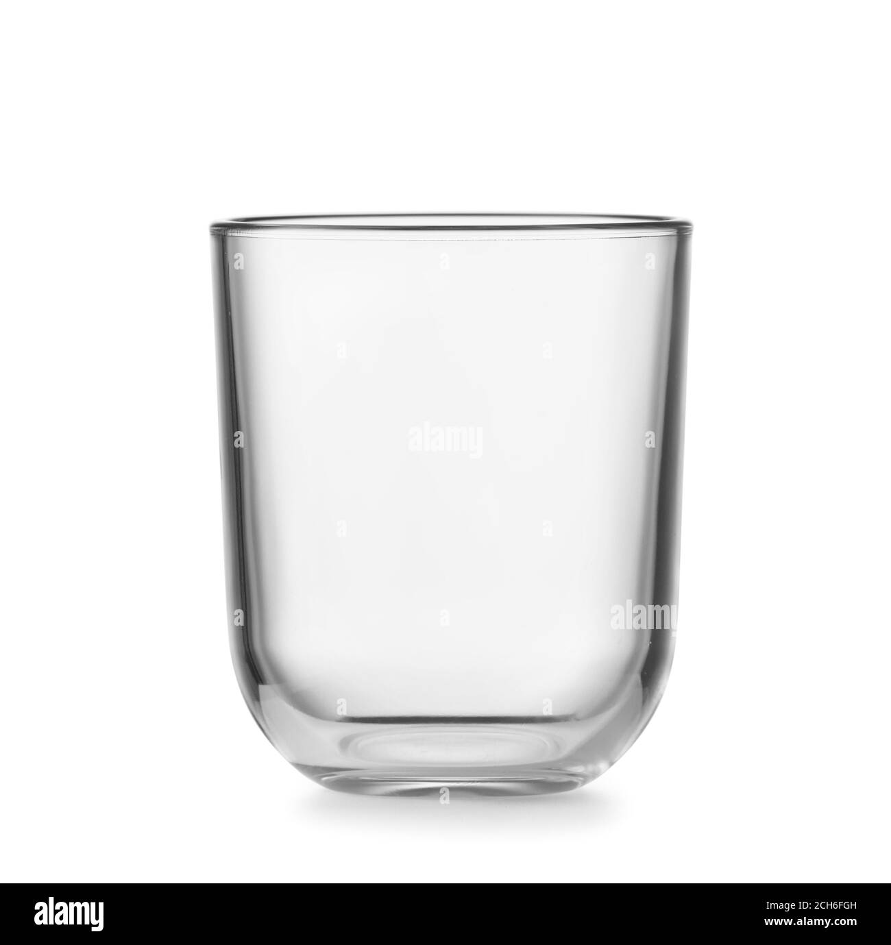 Empty glass on white background Stock Photo - Alamy