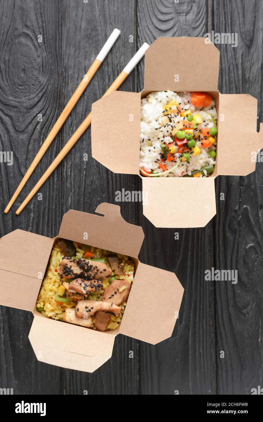 Wok boxes hi-res stock photography and images - Alamy