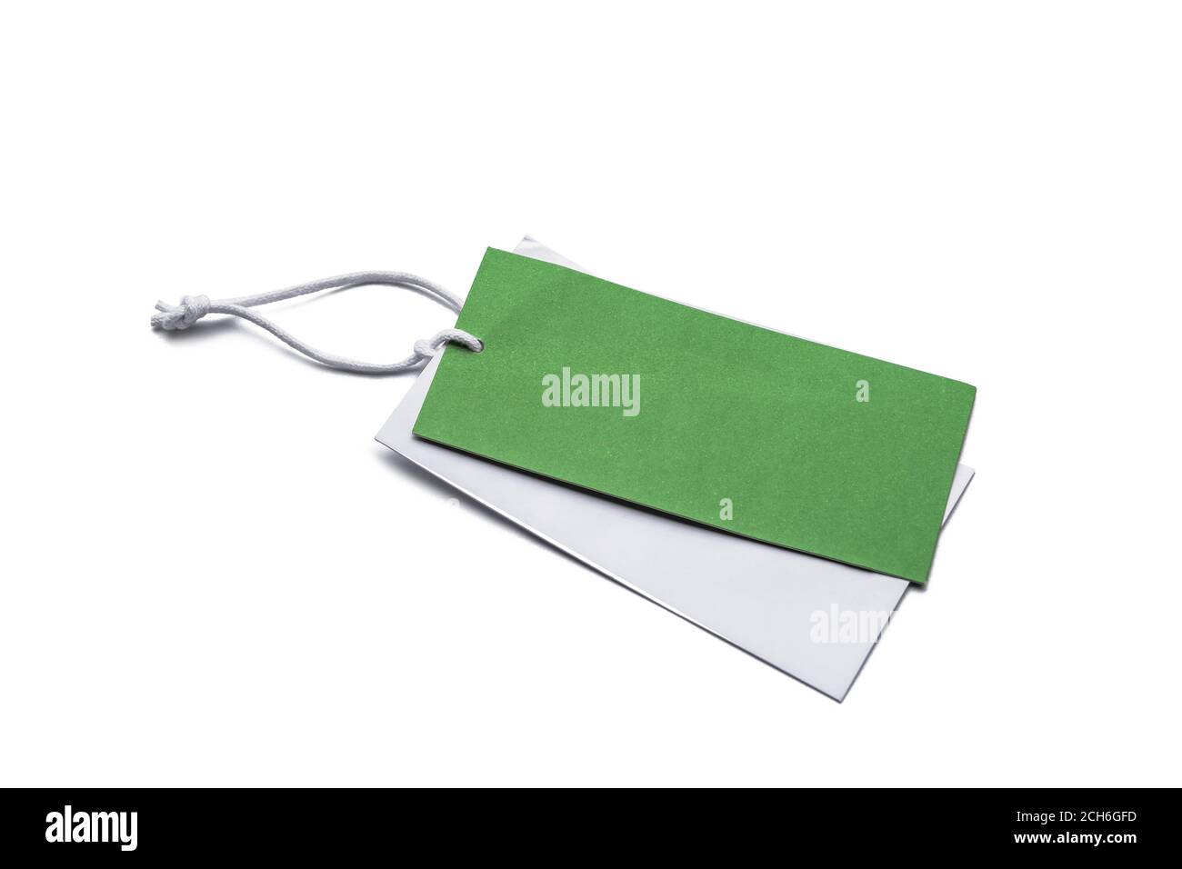 Blank paper tags on white background Stock Photo - Alamy