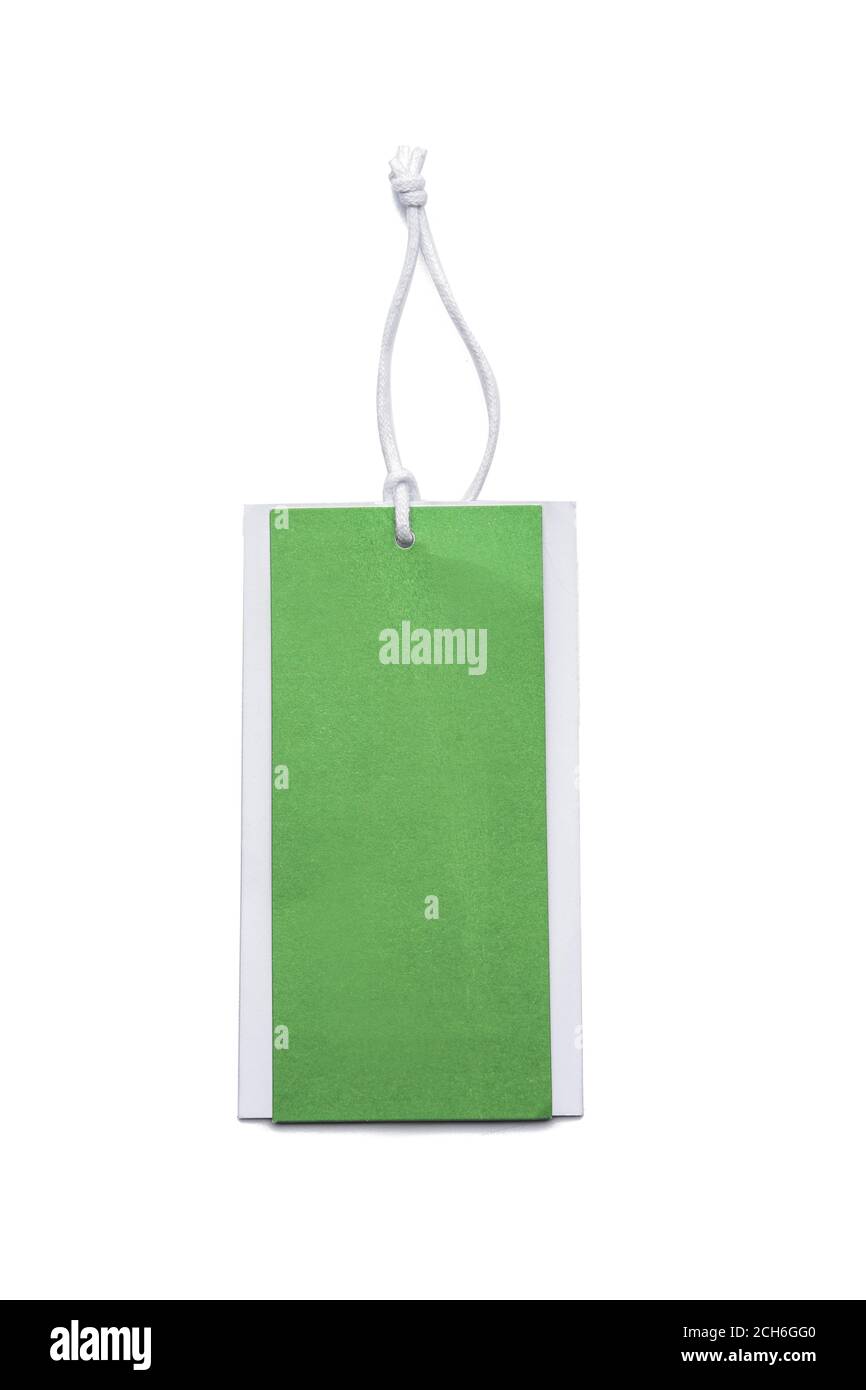 Blank paper tags on white background Stock Photo - Alamy