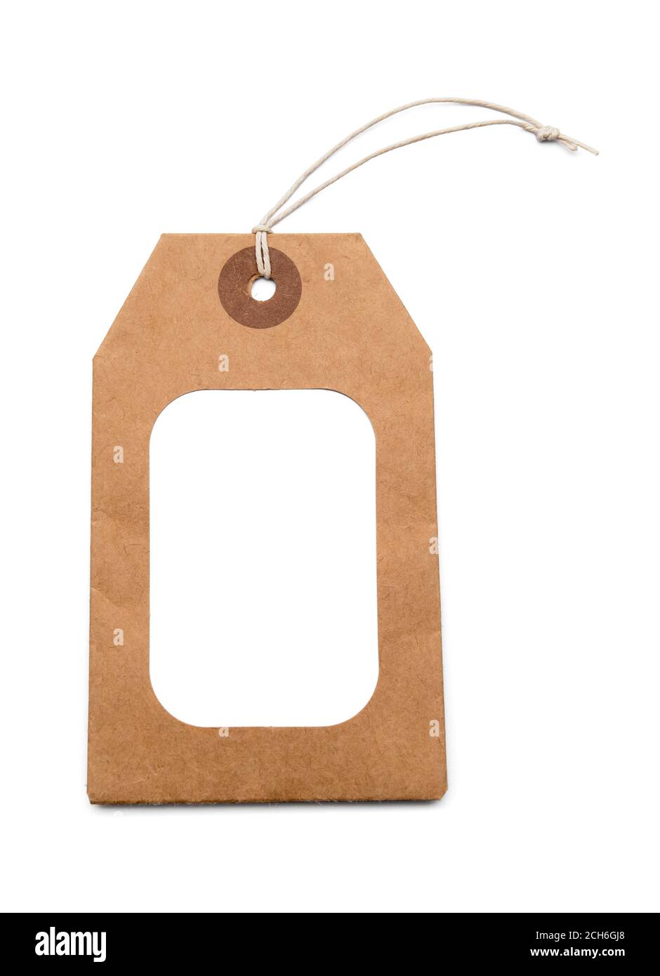 Blank paper tag on white background Stock Photo - Alamy