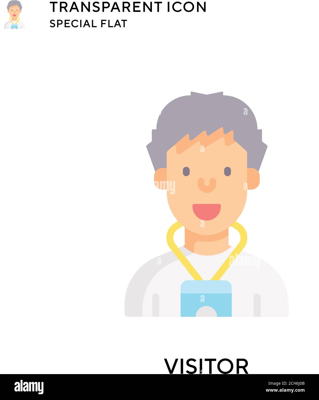 Visitor vector icon. Flat style illustration. EPS 10 vector Stock ...