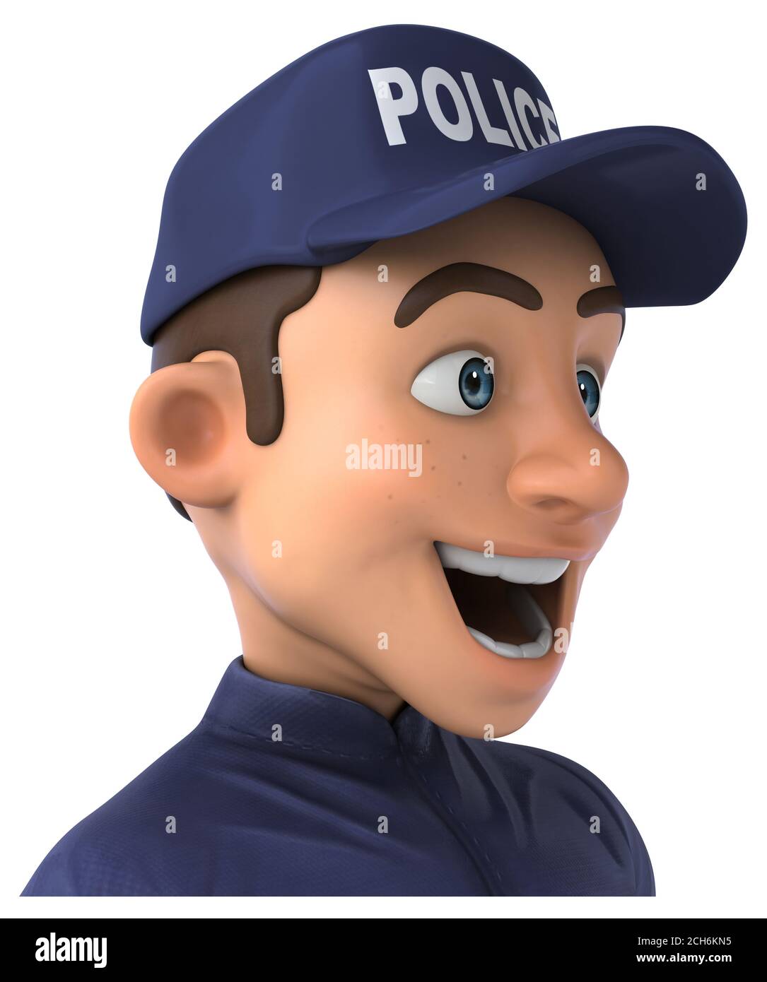 Fun 3D illustration of a cartoon Police Officer Stock Photo - Alamy