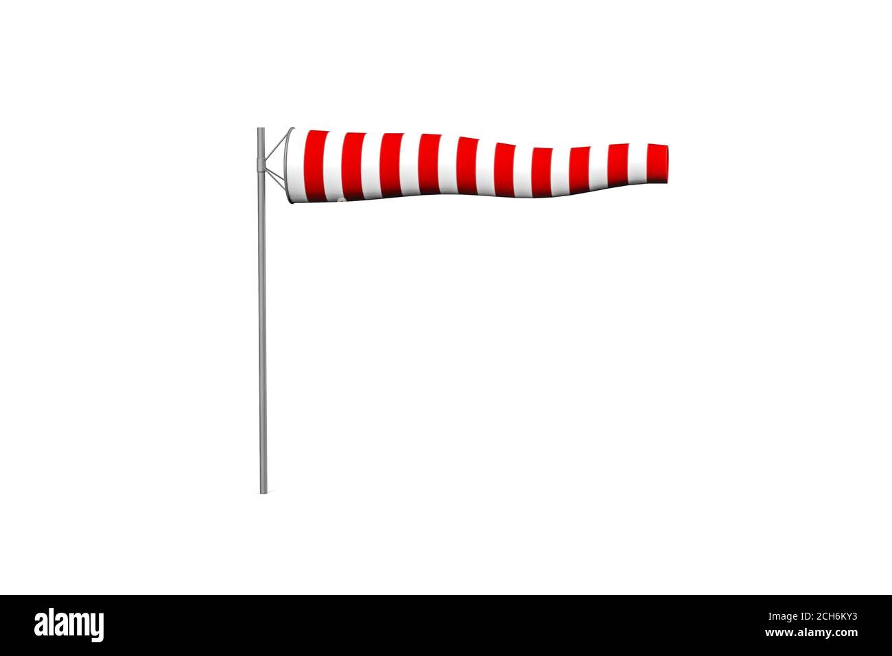 Wind indicator isolated on white background - 3d render Stock Photo - Alamy