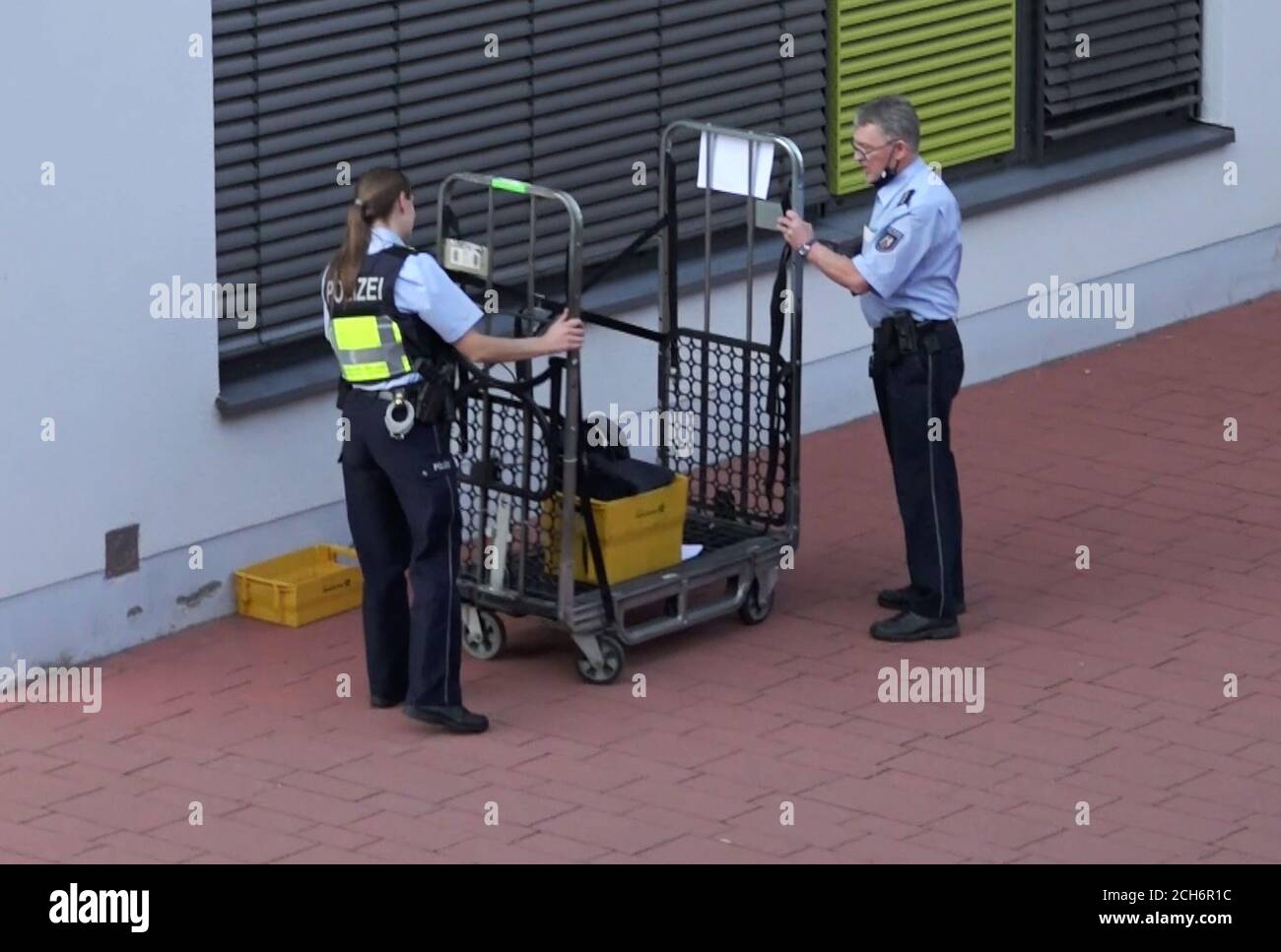 Police box trolley hi-res stock photography and images - Alamy