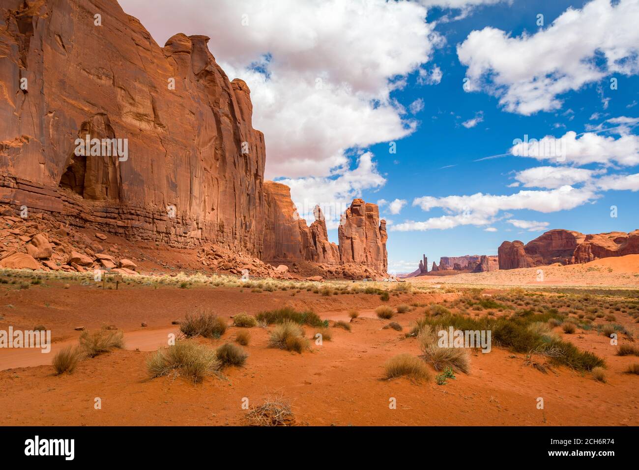 Famous red rocks of Monument Valley. Navajo Tribal Park landscape, USA ...