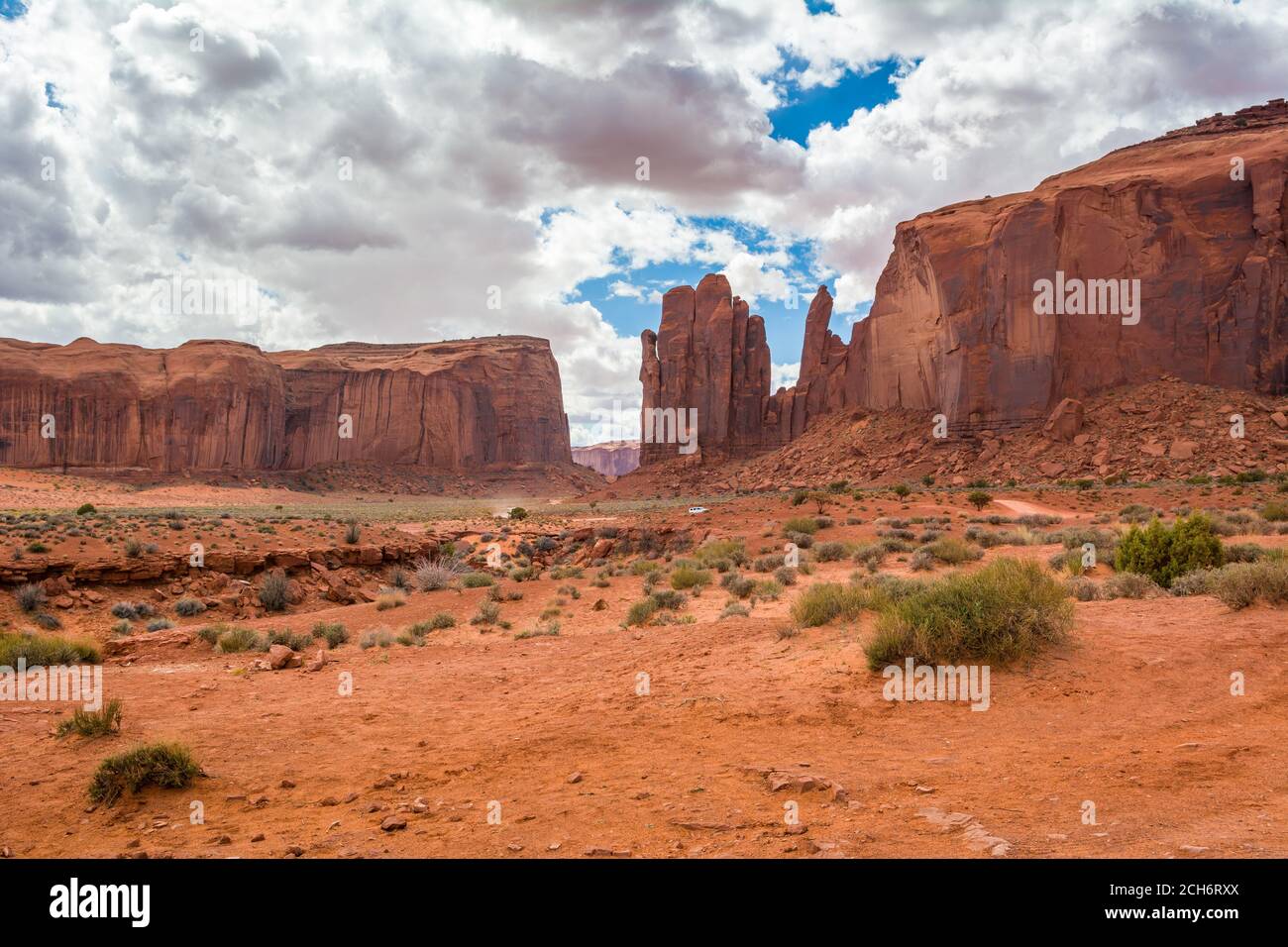 Famous red rocks of Monument Valley. Navajo Tribal Park landscape, USA ...