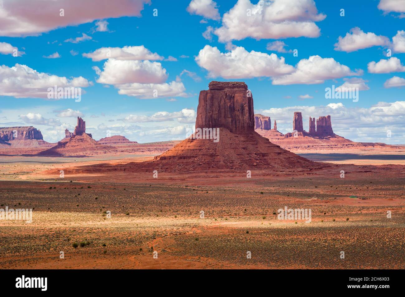 Famous red rocks of Monument Valley. Navajo Tribal Park landscape, USA ...