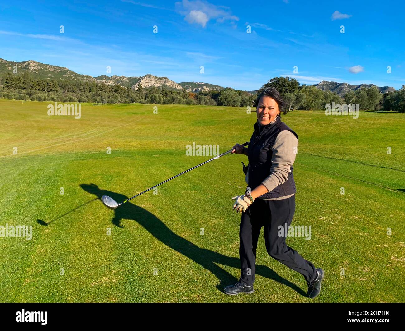 Happy golfer hi-res stock photography and images - Alamy