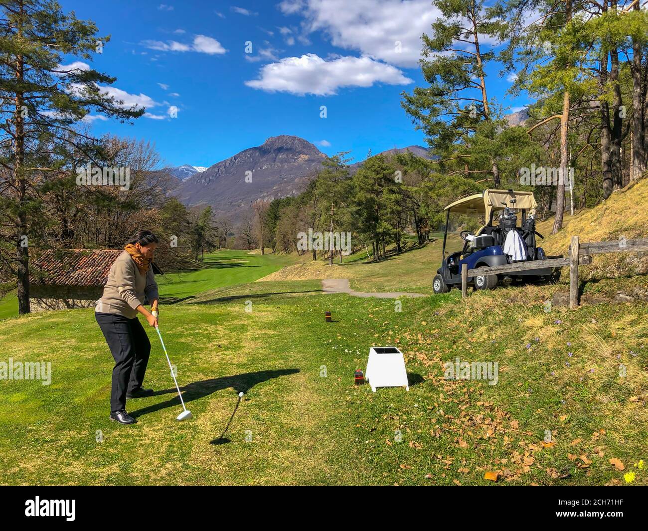 Golf cart driver hi-res stock photography and images - Alamy