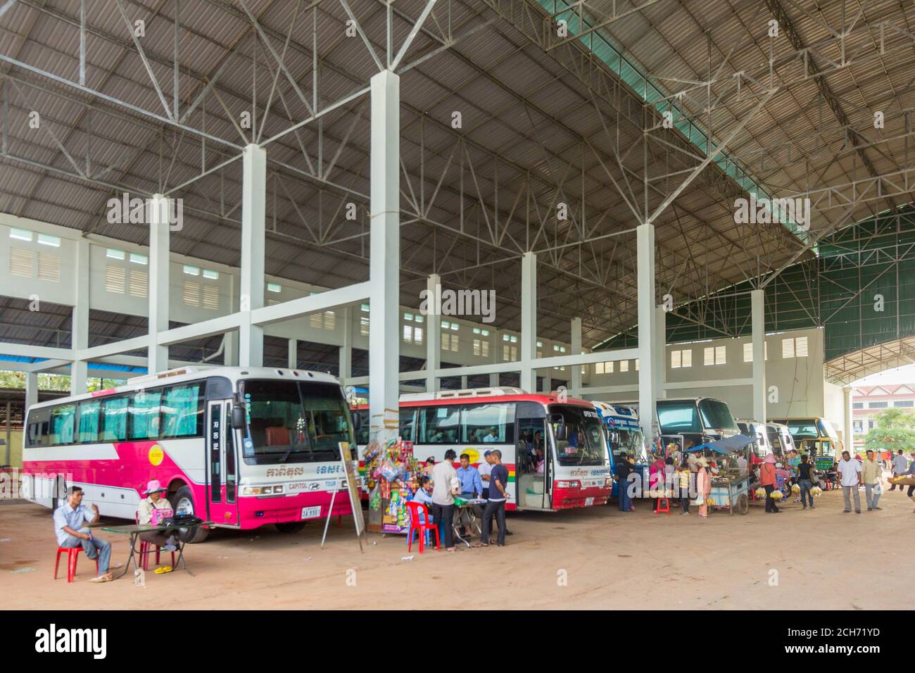 The central bus terminal in Siem Reap Stock Photo - Alamy