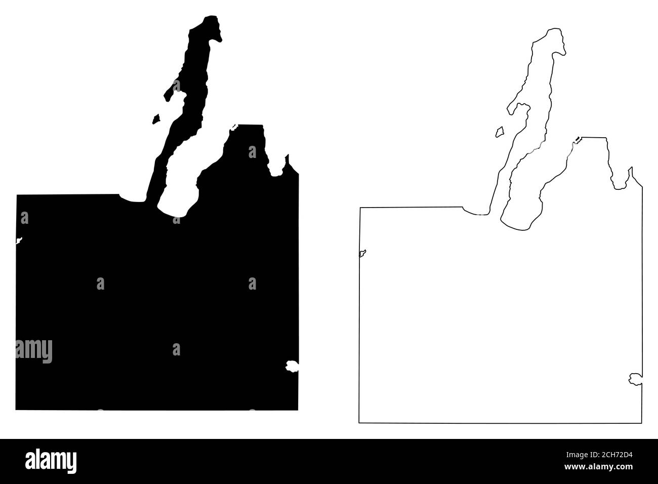 Grand traverse vector outline map Black and White Stock Photos & Images ...