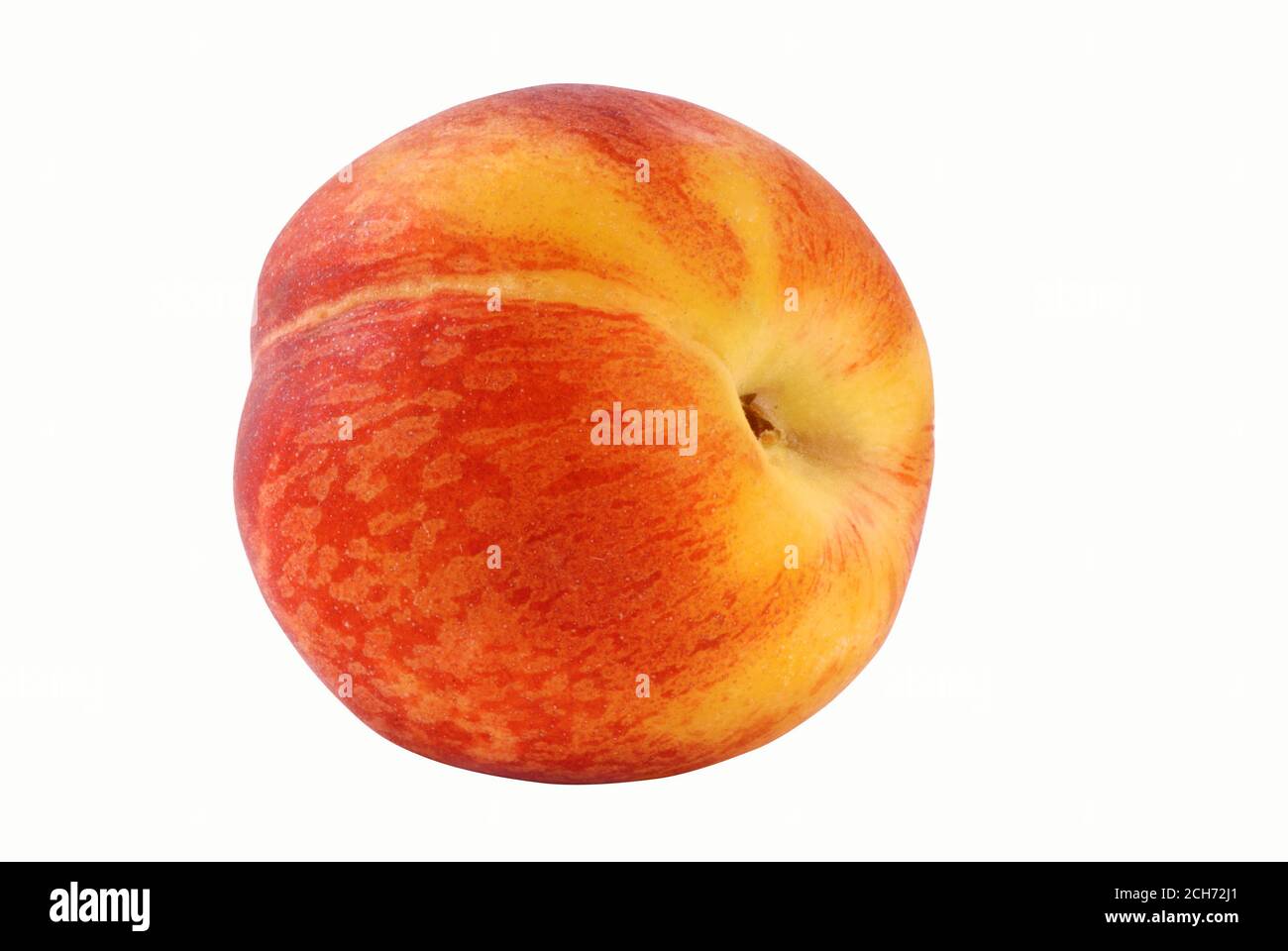 Peach one on white background Stock Photo - Alamy