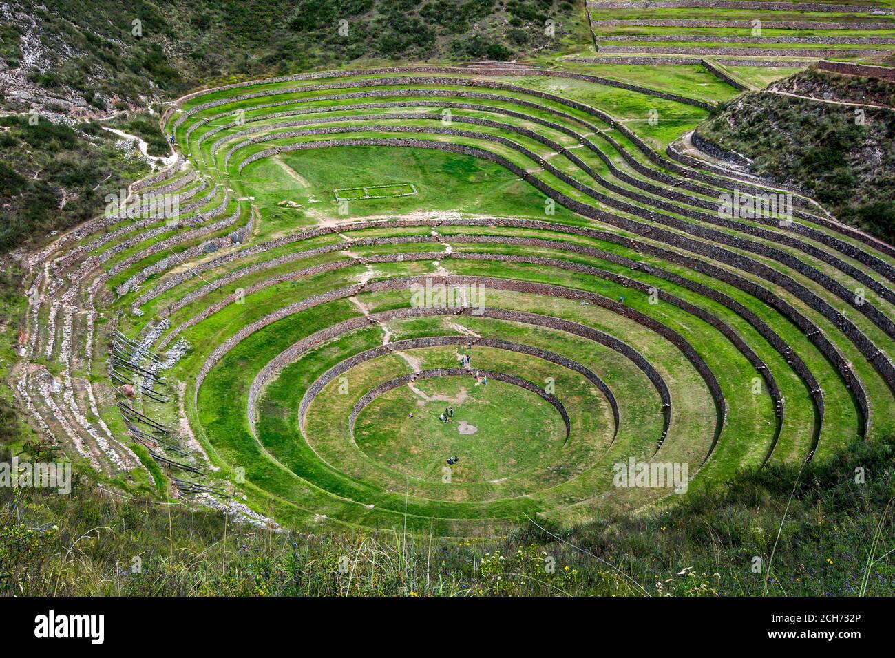 The incredible ancient circles of Moray in Peru. Located in the Sacred ...