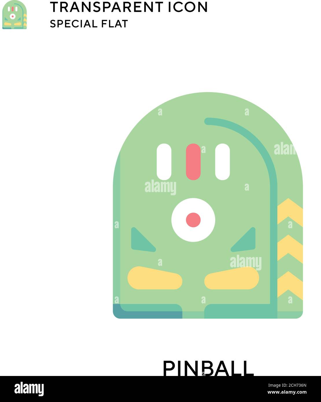 Pinball vector icon. Flat style illustration. EPS 10 vector Stock ...