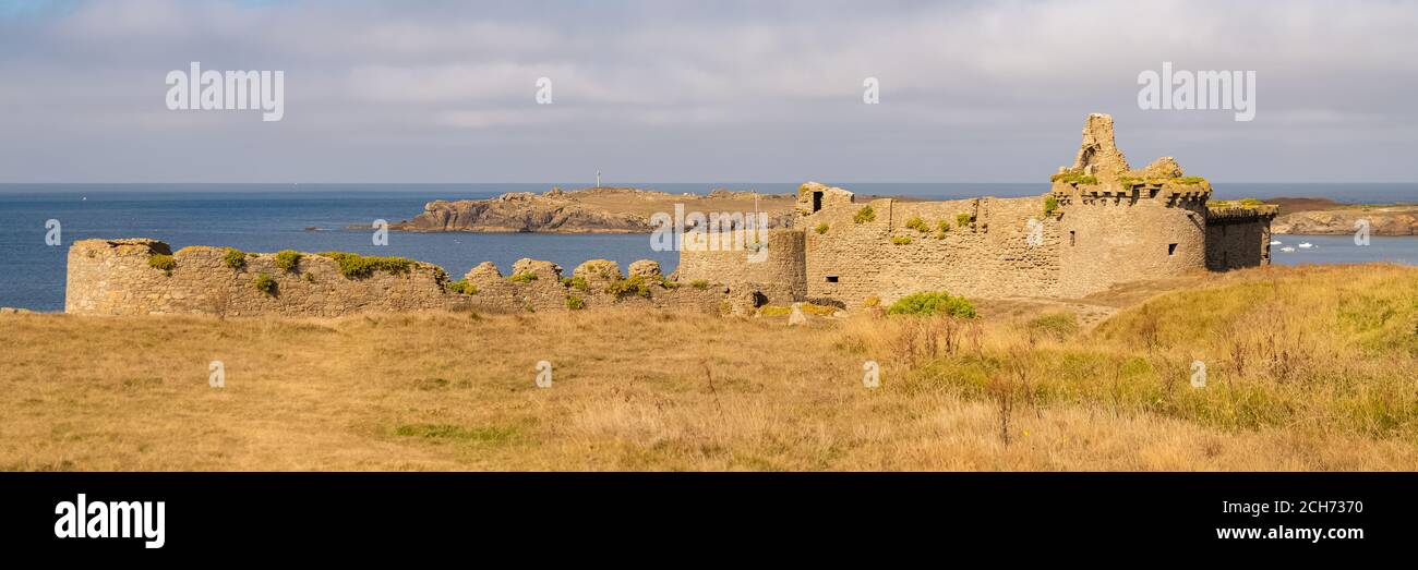Yeu island in France, beautiful landscape, the ruins of the ancient ...