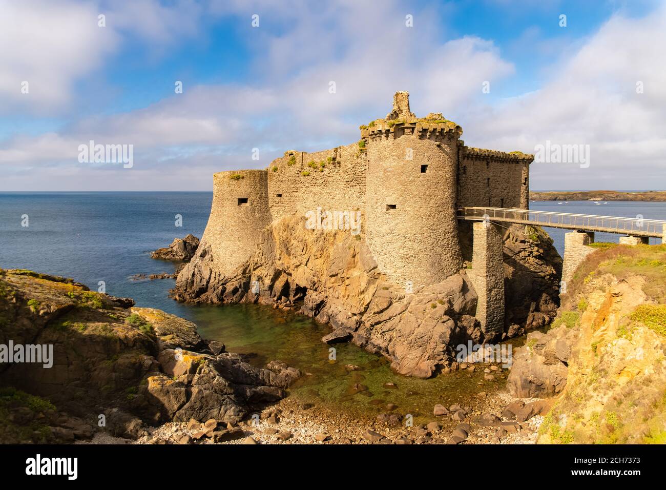 Yeu island in France, beautiful landscape, the ruins of the ancient ...