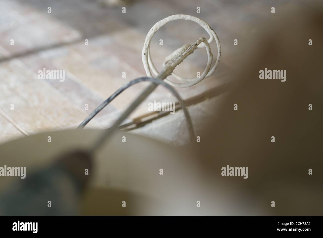 Mixer for mixing mortar tools home renovation construction Stock Photo ...