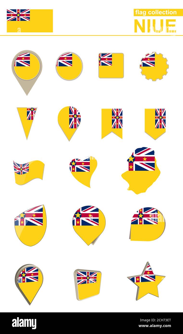 Niue flag map Cut Out Stock Images & Pictures - Alamy