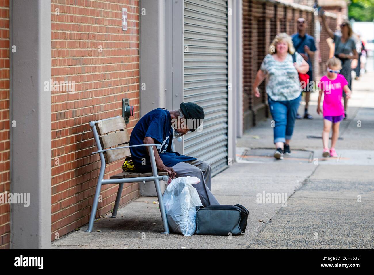 Philadelphia, Pennsylvania, USA - June 17, 2019: An old African ...