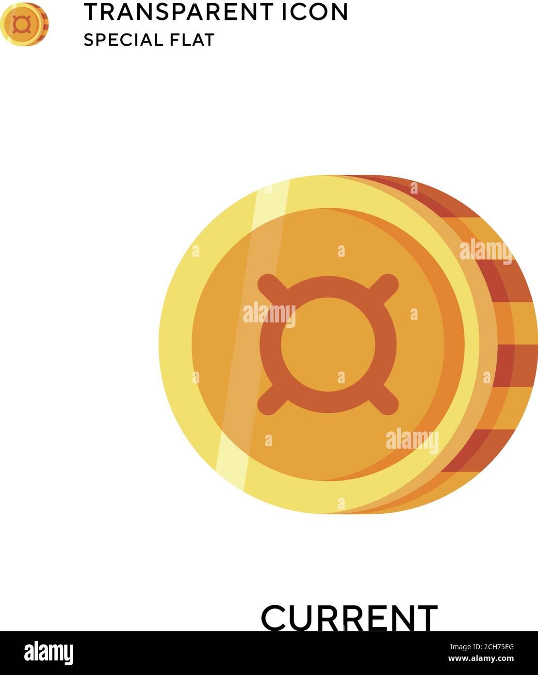 Current vector icon. Flat style illustration. EPS 10 vector Stock ...