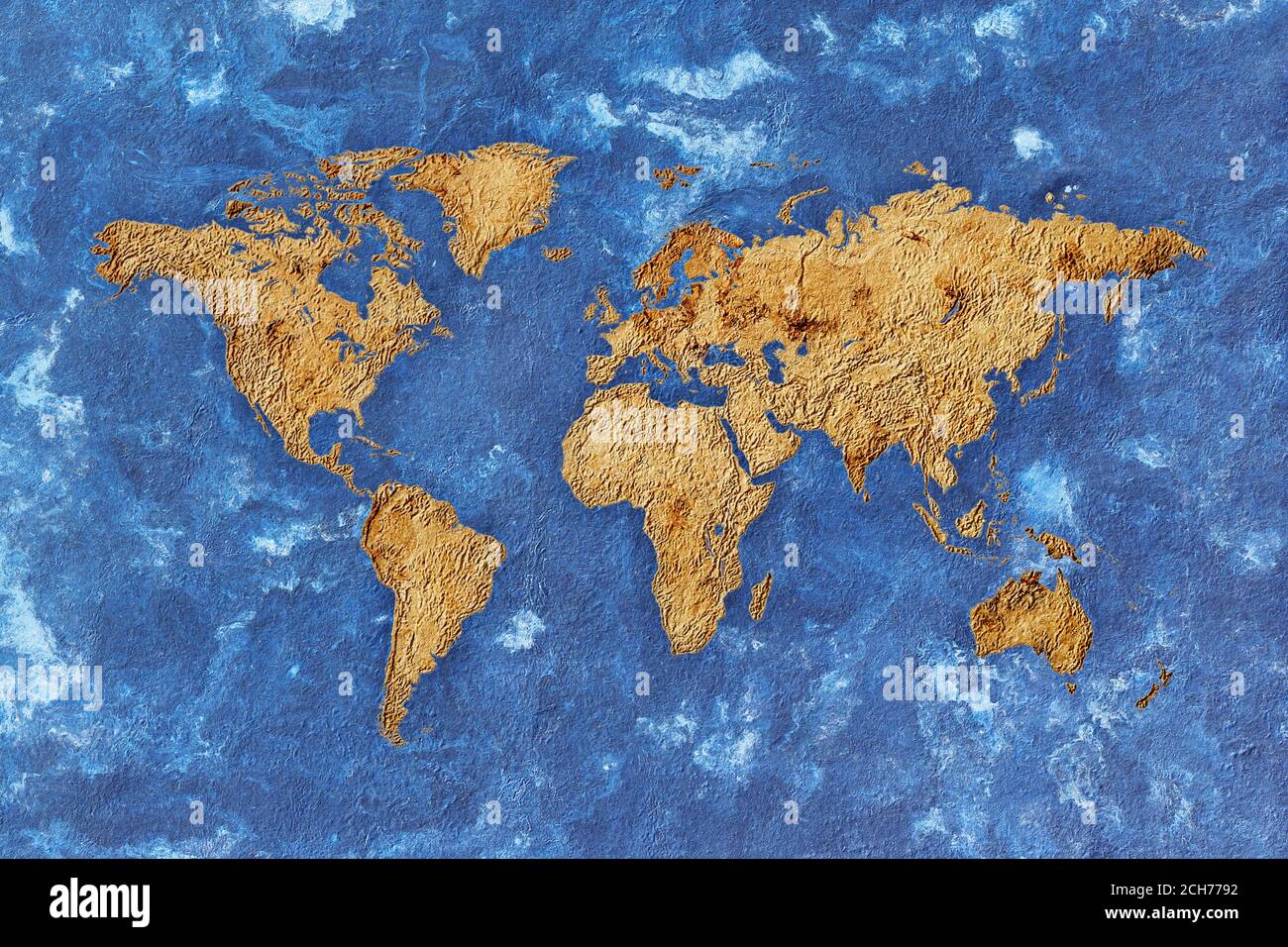 World map on handmade paper concept Stock Photo - Alamy