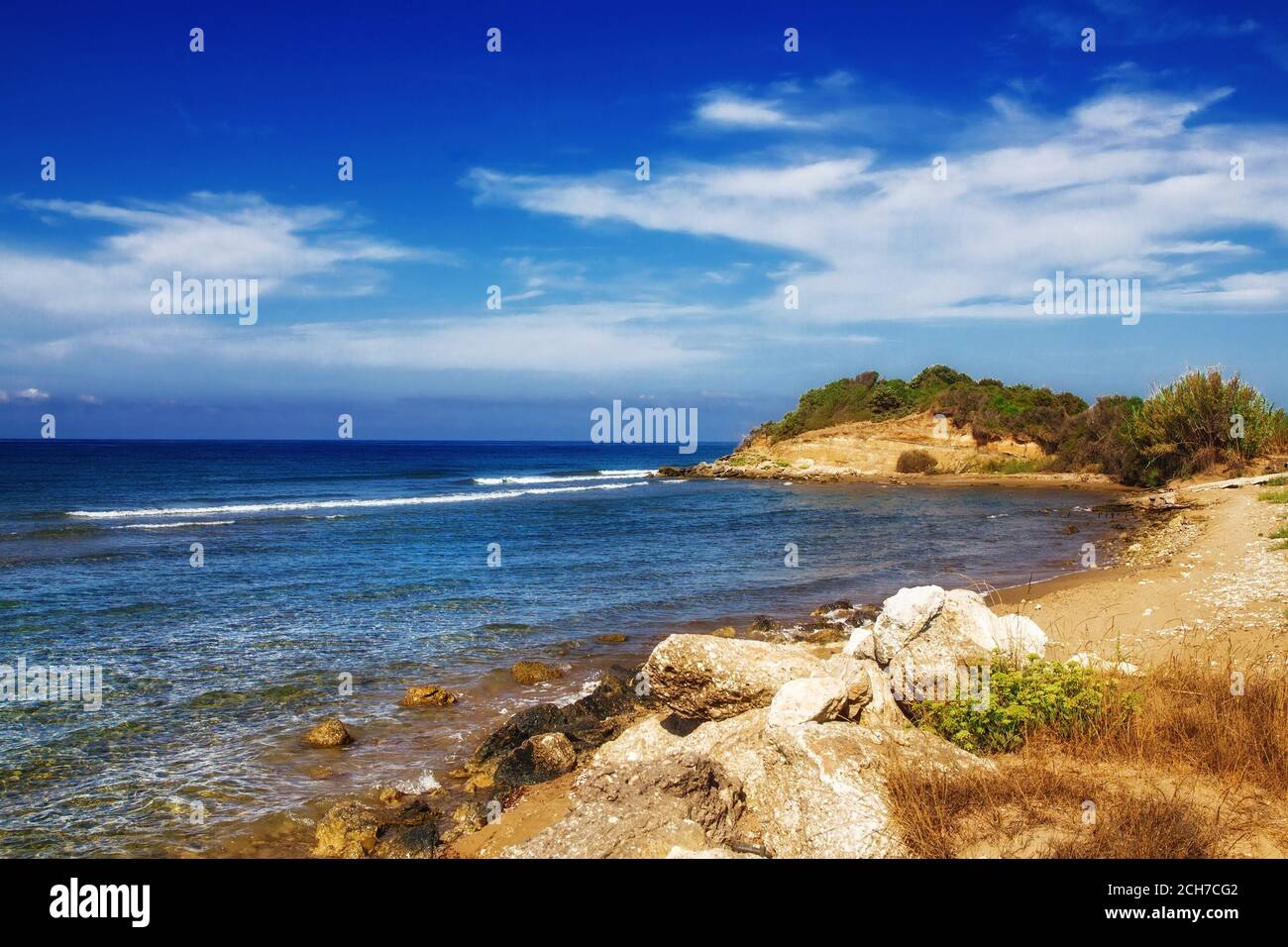Chalikounas beach, Corfu Stock Photo - Alamy