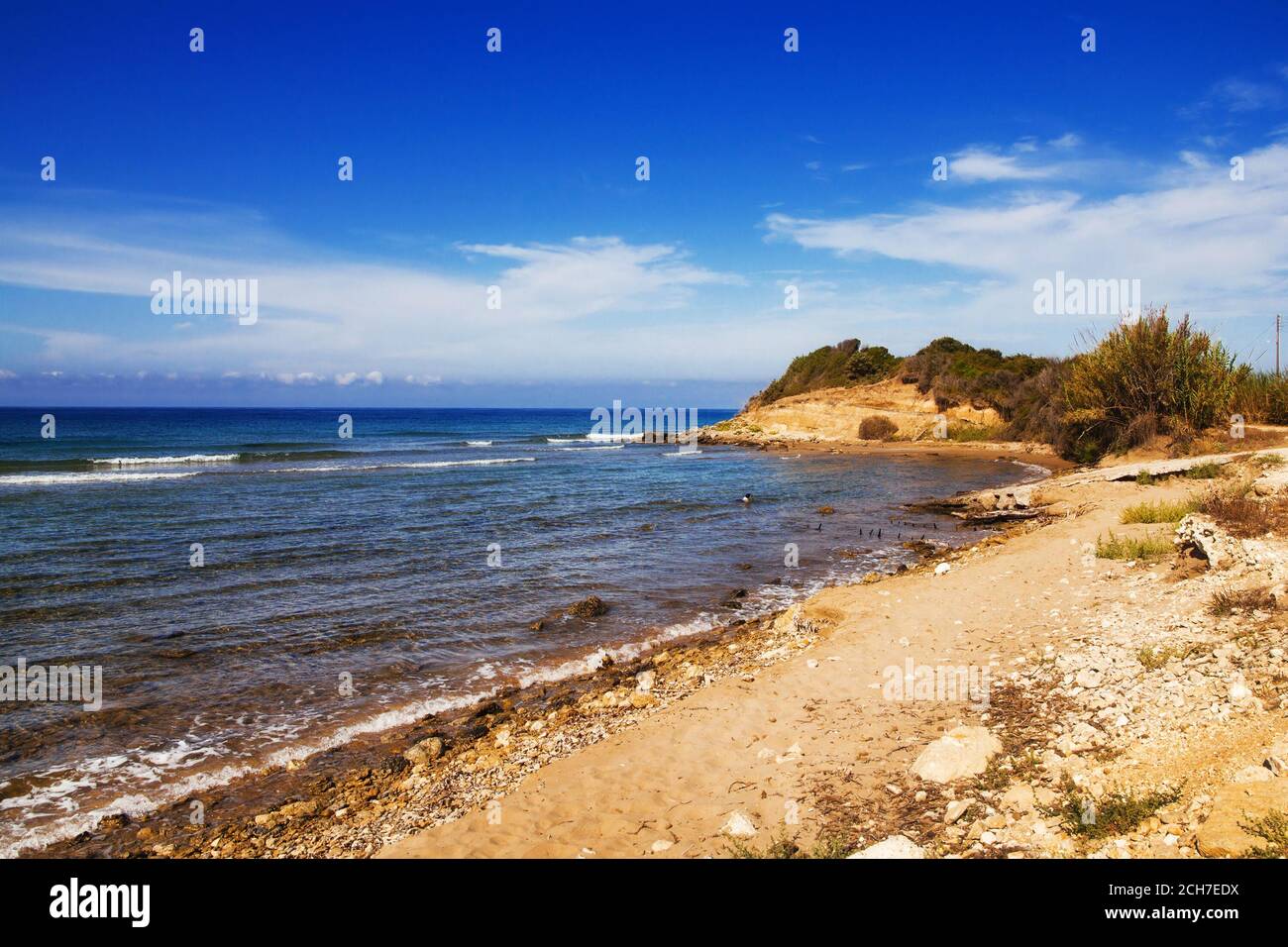 Chalikounas beach, Corfu Stock Photo - Alamy