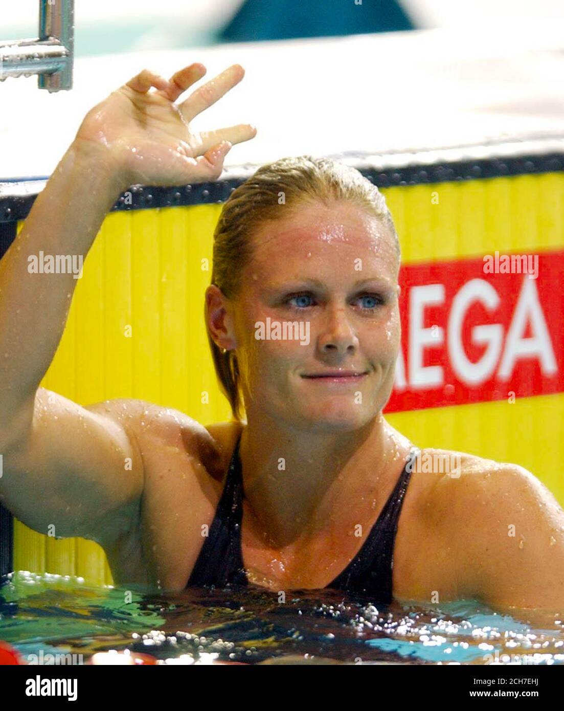 England's Zoe Baker celebrates after winning gold in the Women's 50m ...