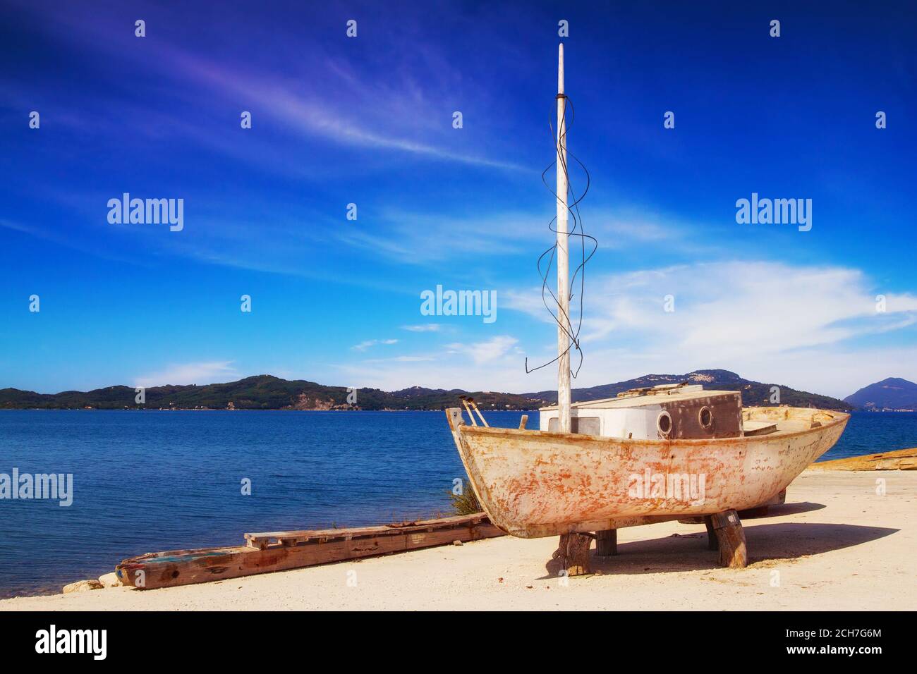 Petriti fishing village corfu hi-res stock photography and images - Alamy