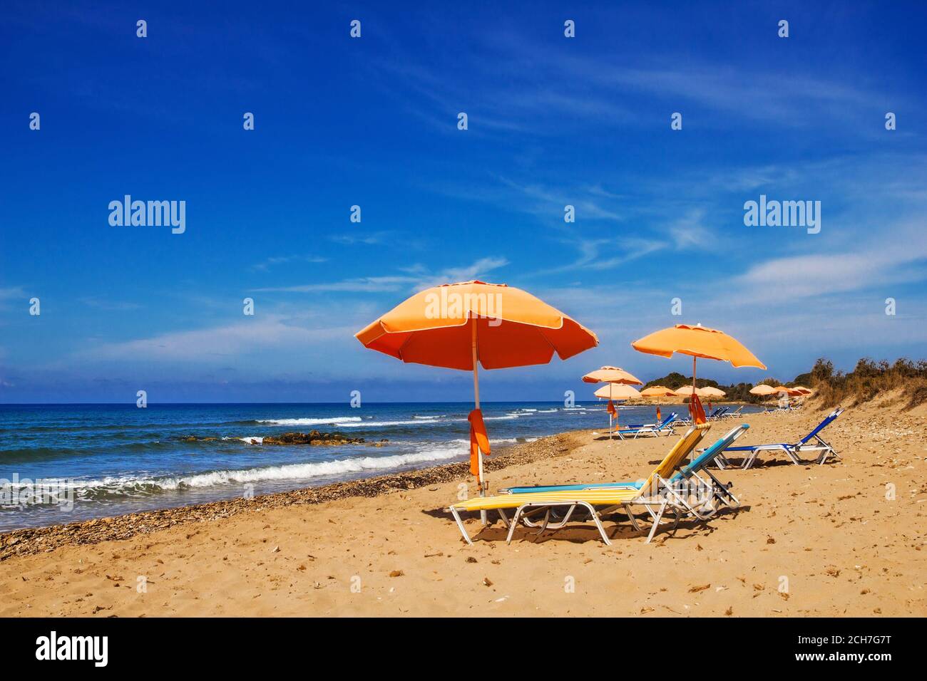 Chalikounas beach, Corfu Stock Photo - Alamy