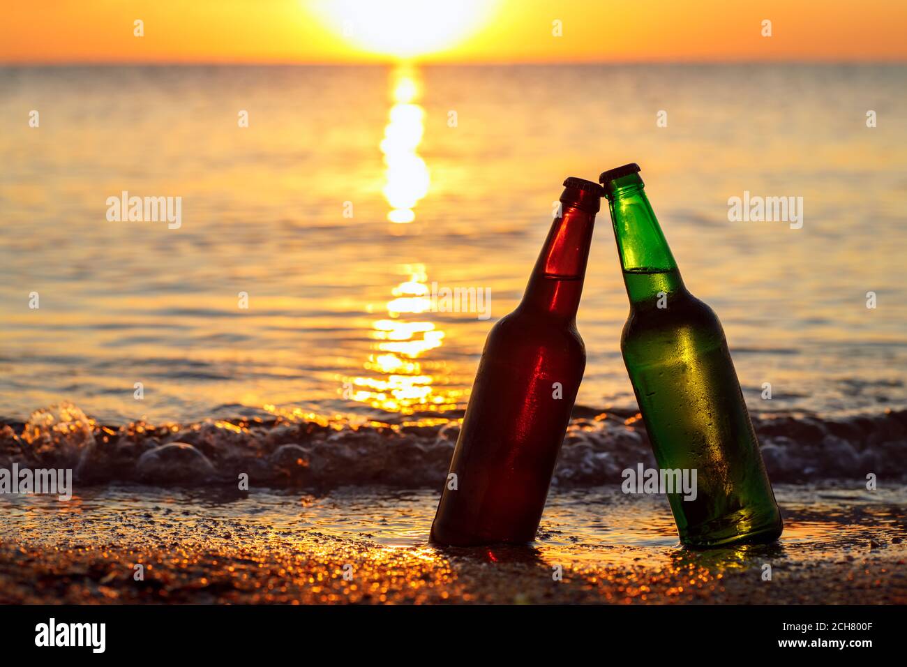 two bottles of beer Stock Photo - Alamy