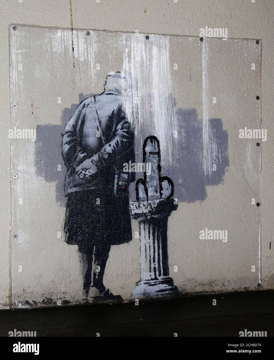Banksy art buff hi-res stock photography and images - Alamy