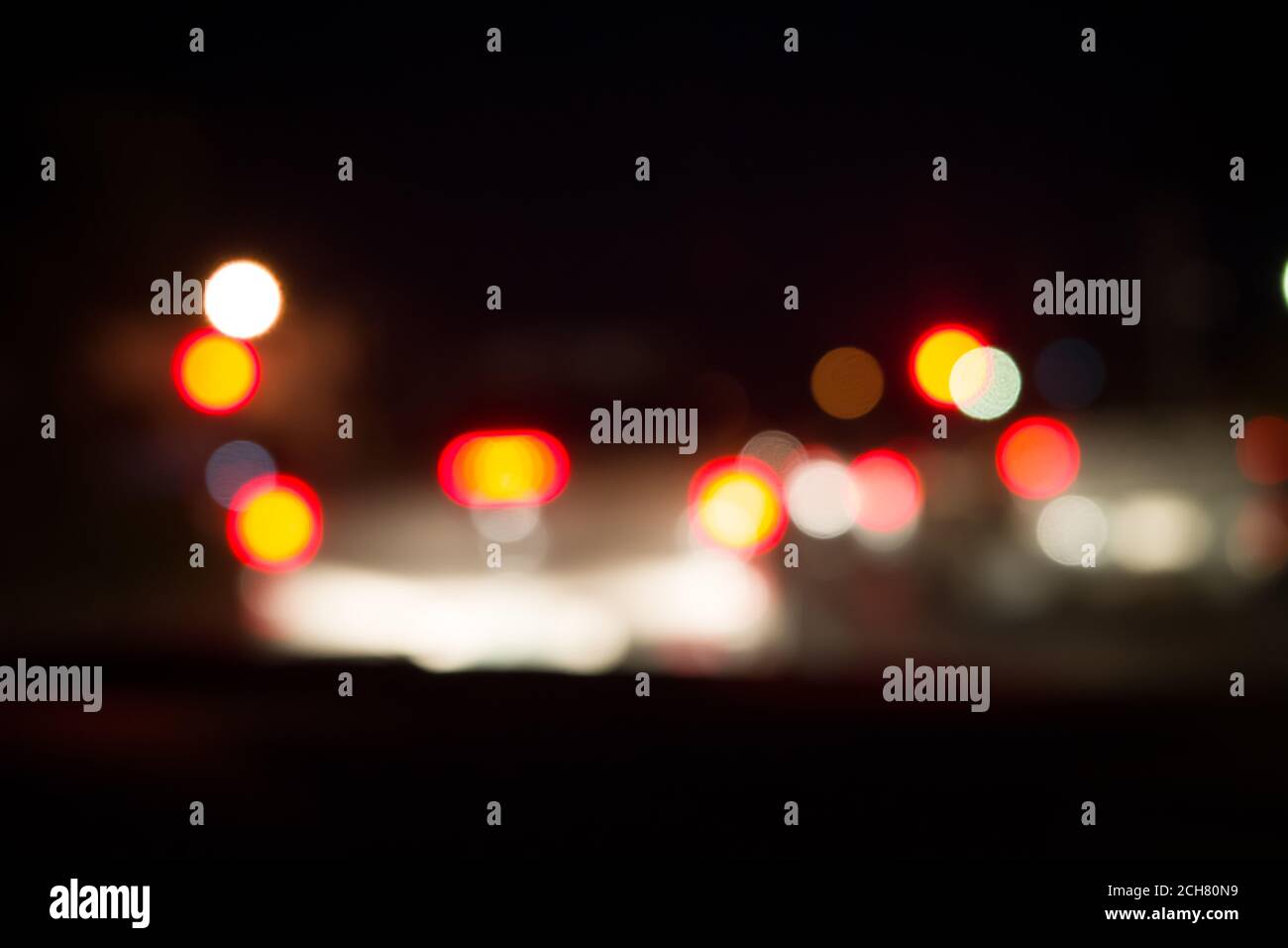 Abstract city lights in the night Stock Photo - Alamy